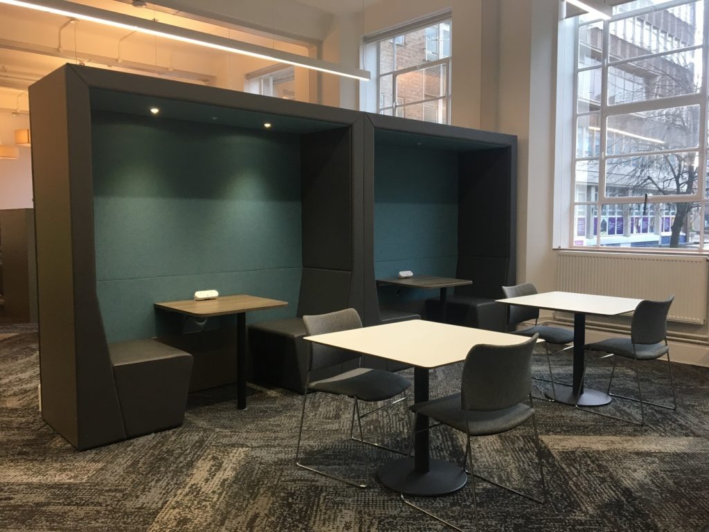 Ground Floor Social space completes at Aston University | Robothams